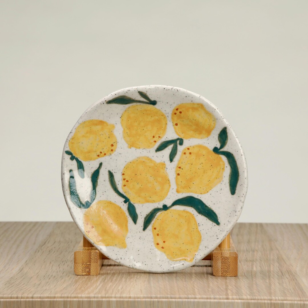 Lemon Ceramic Mini Plates/cup Saucer, Saucer, Plate, Housewarming Gift ...