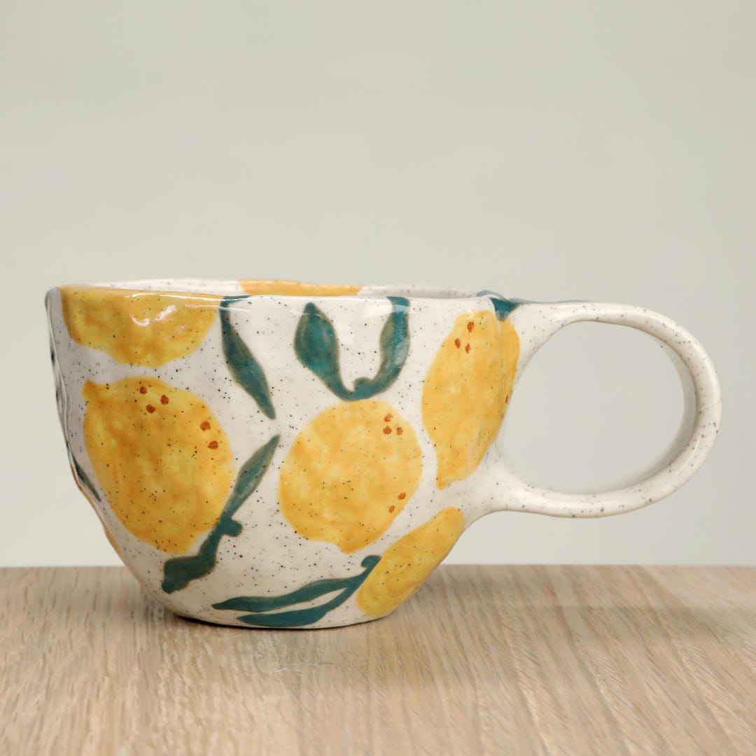 Lemons Ceramic Mug, Coffee Mug, Ceramic Mug, Mug, Housewarming Gift ...