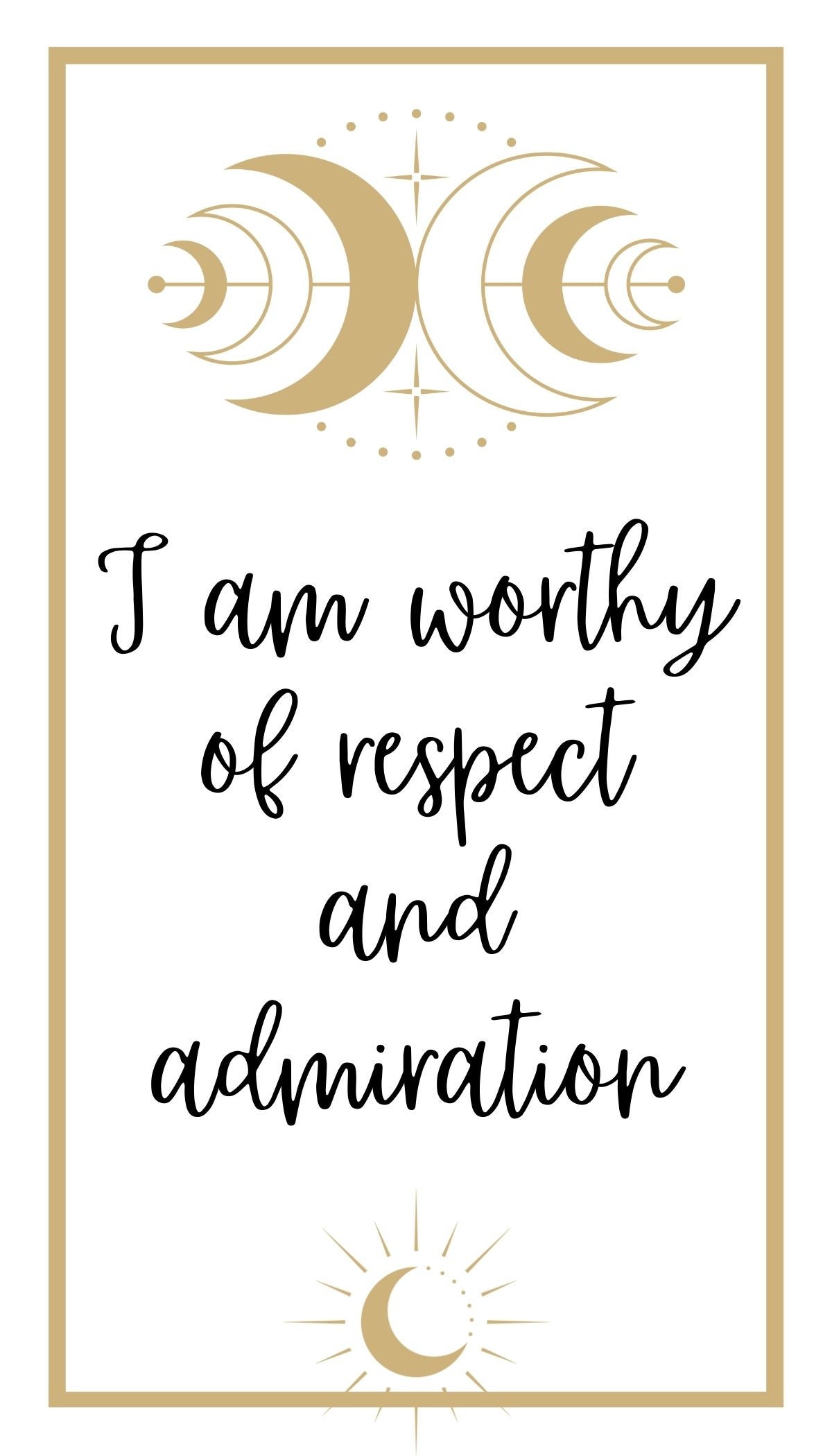 30 Minimalist Affirmation Cards Digital Download, Affirmation for Love ...