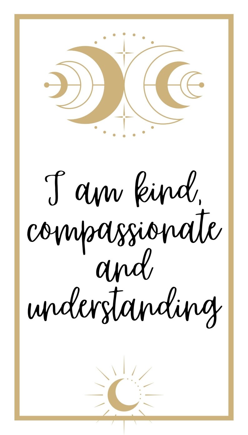 30 Minimalist Affirmation Cards Digital Download, Affirmation for Love ...