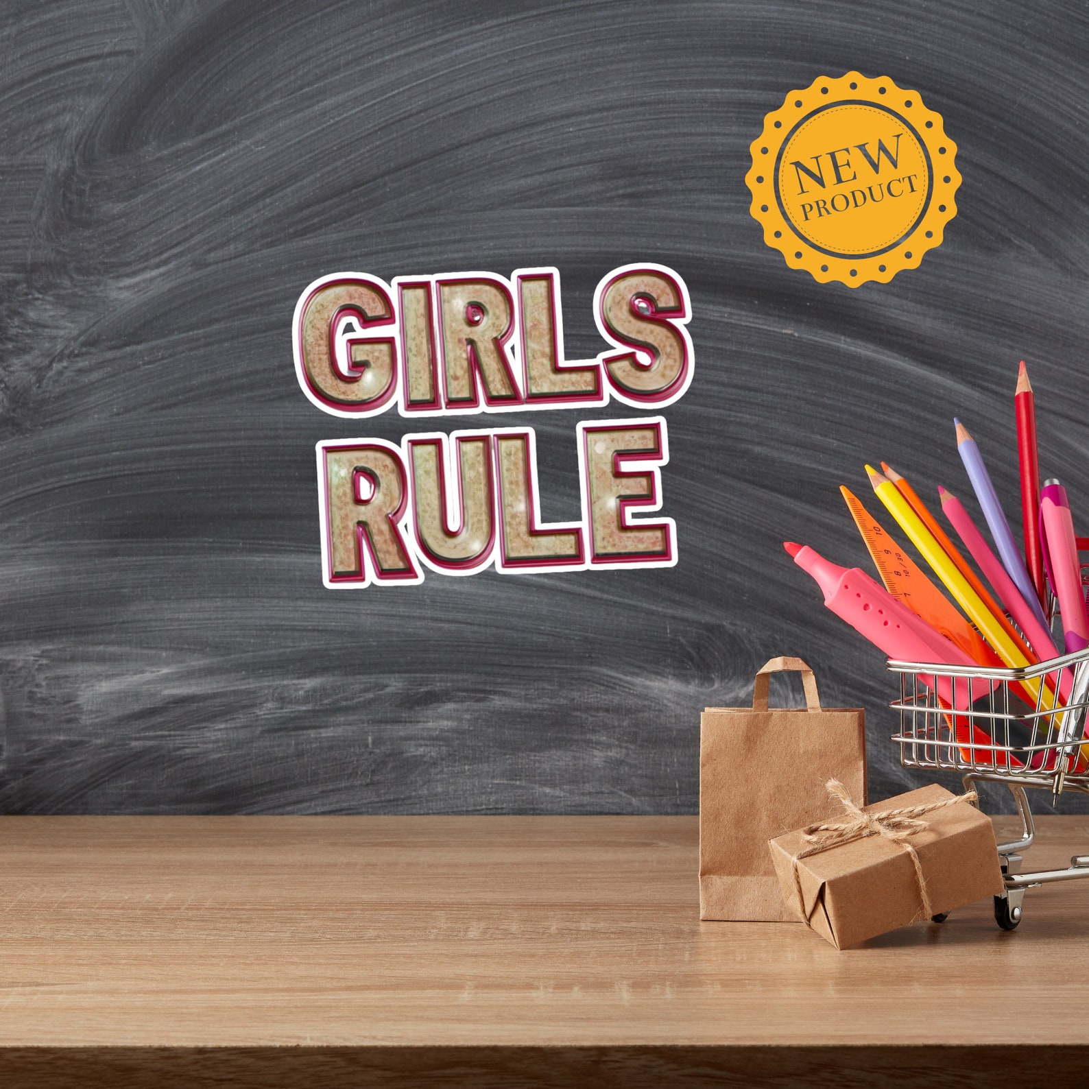 Baby Talk Girls Rule Stack Sticker, Funny Sticker, Locker, Journal, Laptop, Girl Stickers Vinyl ...