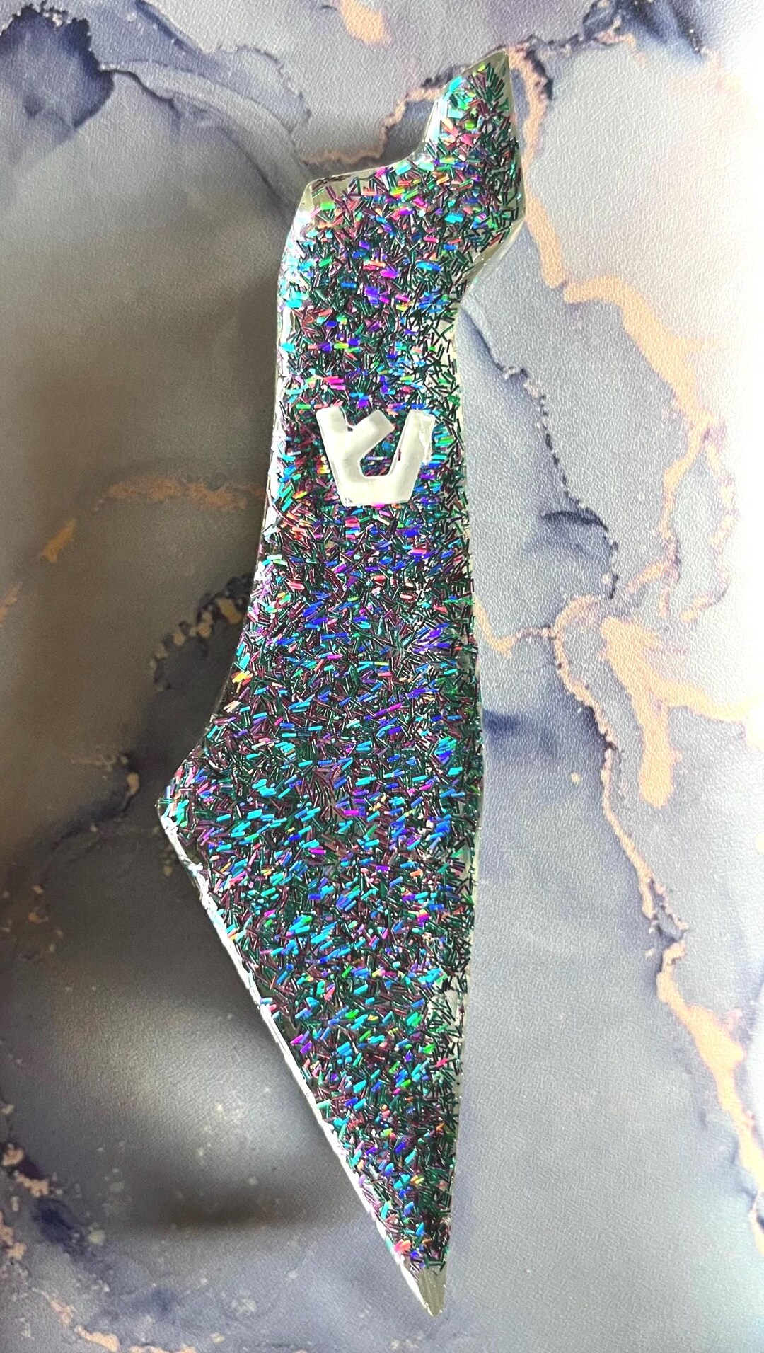 Glitter Israel Map Mezuzah: Handmade Resin Bat Mitzvah Gift - Etsy