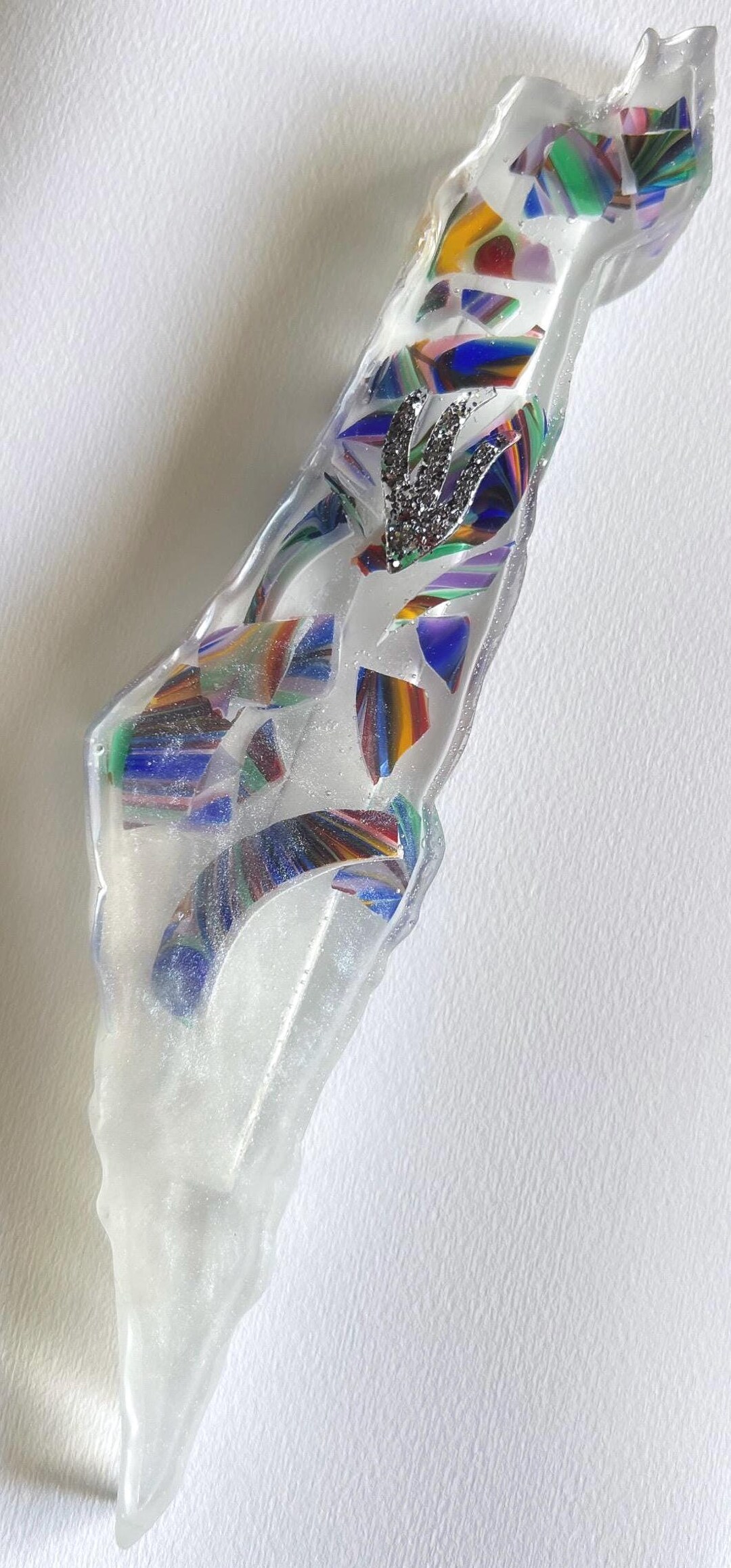 Wedding Chuppah Glass Mezuzah - Israel Map Shape - Jewish Home Keepsake ...