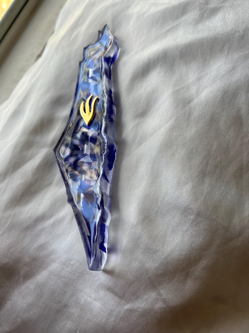 Israel Mezuzah – Smashed Chuppah Glass, Jewish Wedding Gift - Etsy