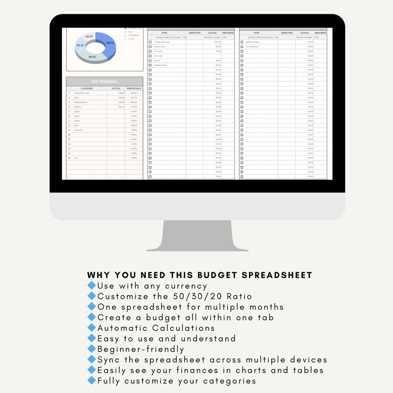 Budget Planner Google Sheets Monthly Budget Spreadsheet Template ...