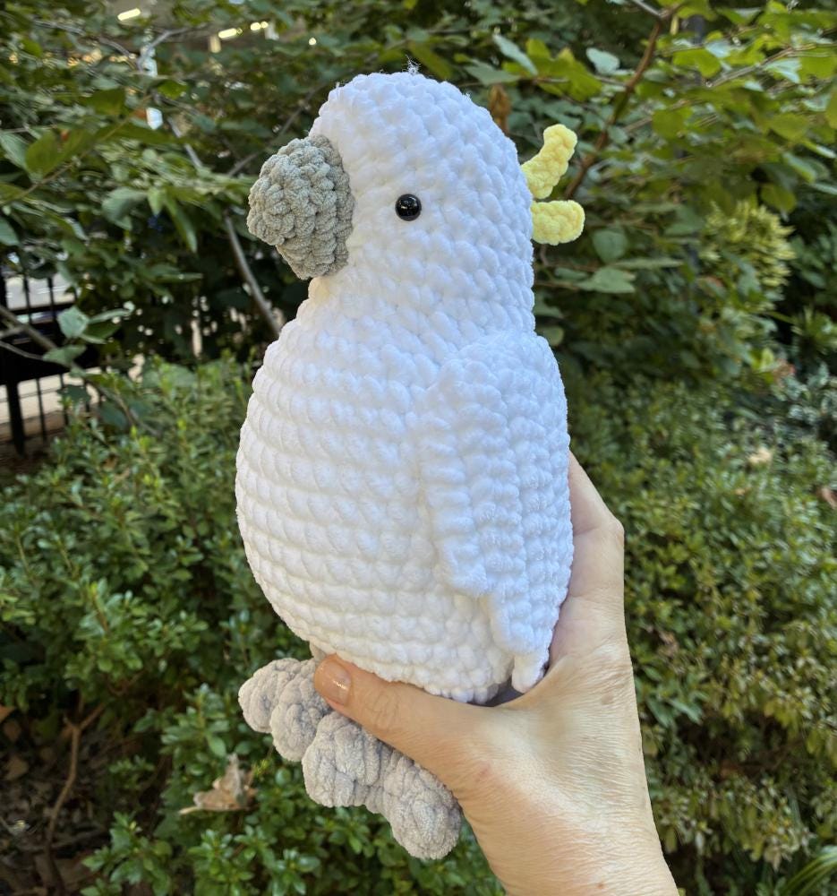 Crochet Pattern: Amigurumi Cockatoo Parrot Low Sew (PDF Pattern) - Etsy