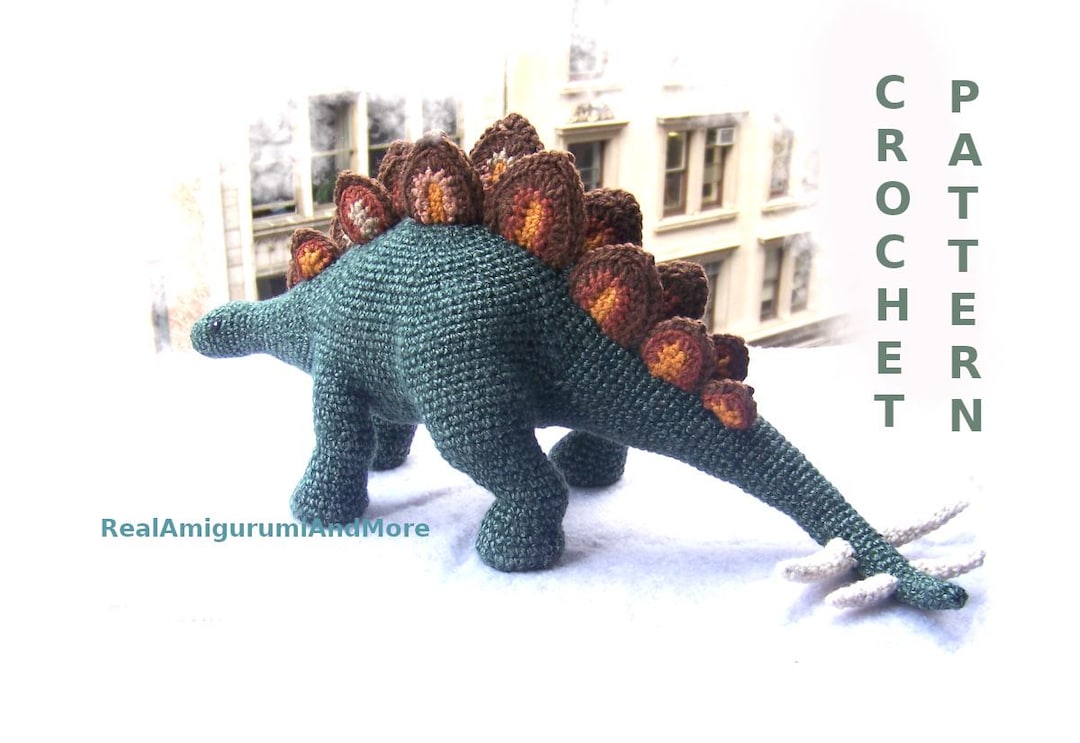 Realistic Crochet Stegosaurus Pattern: Amigurumi Dinosaur (PDF Pattern ...