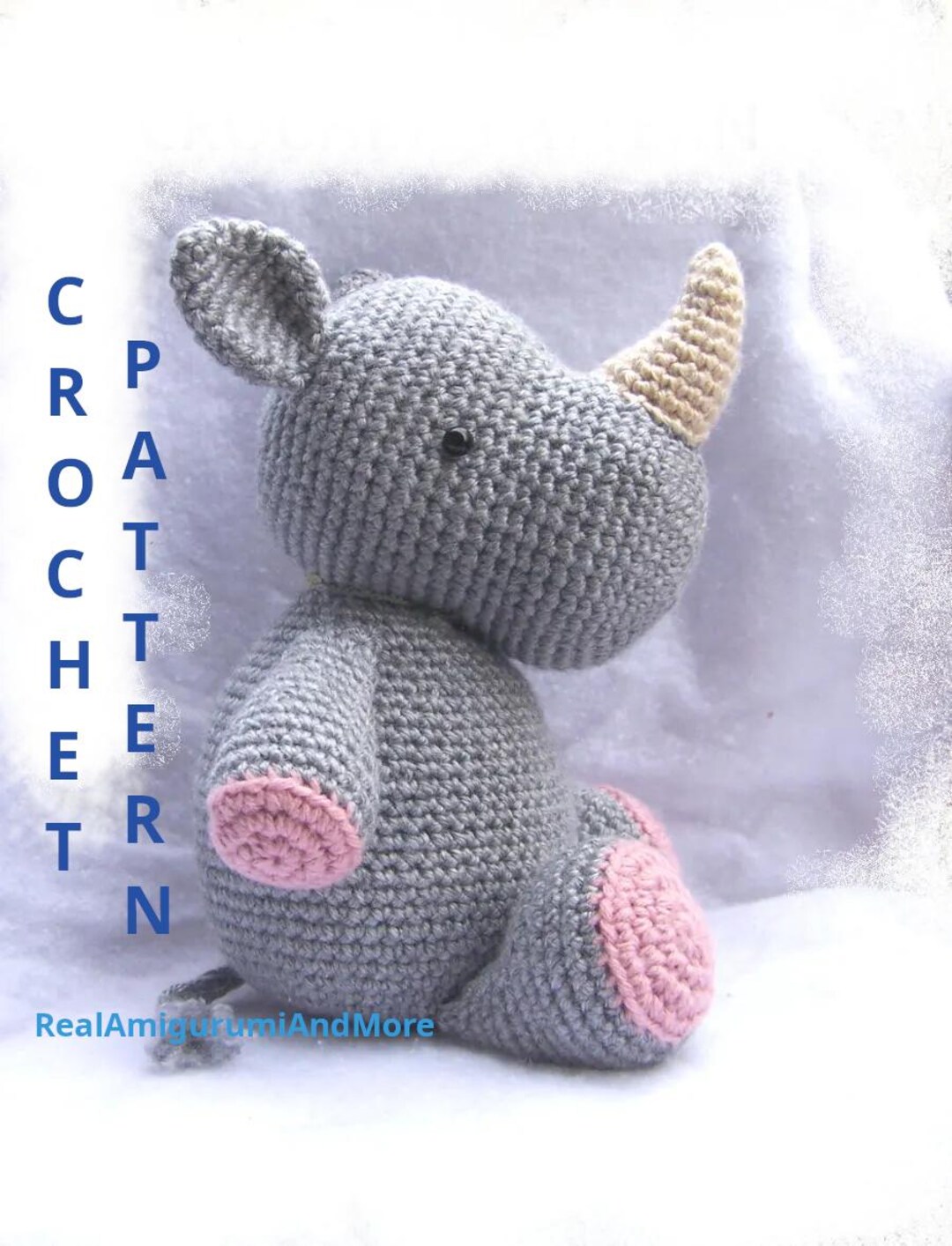 Cuddly Baby Rhino-instant Download Crochet Pattern-soft Toy Rhino ...