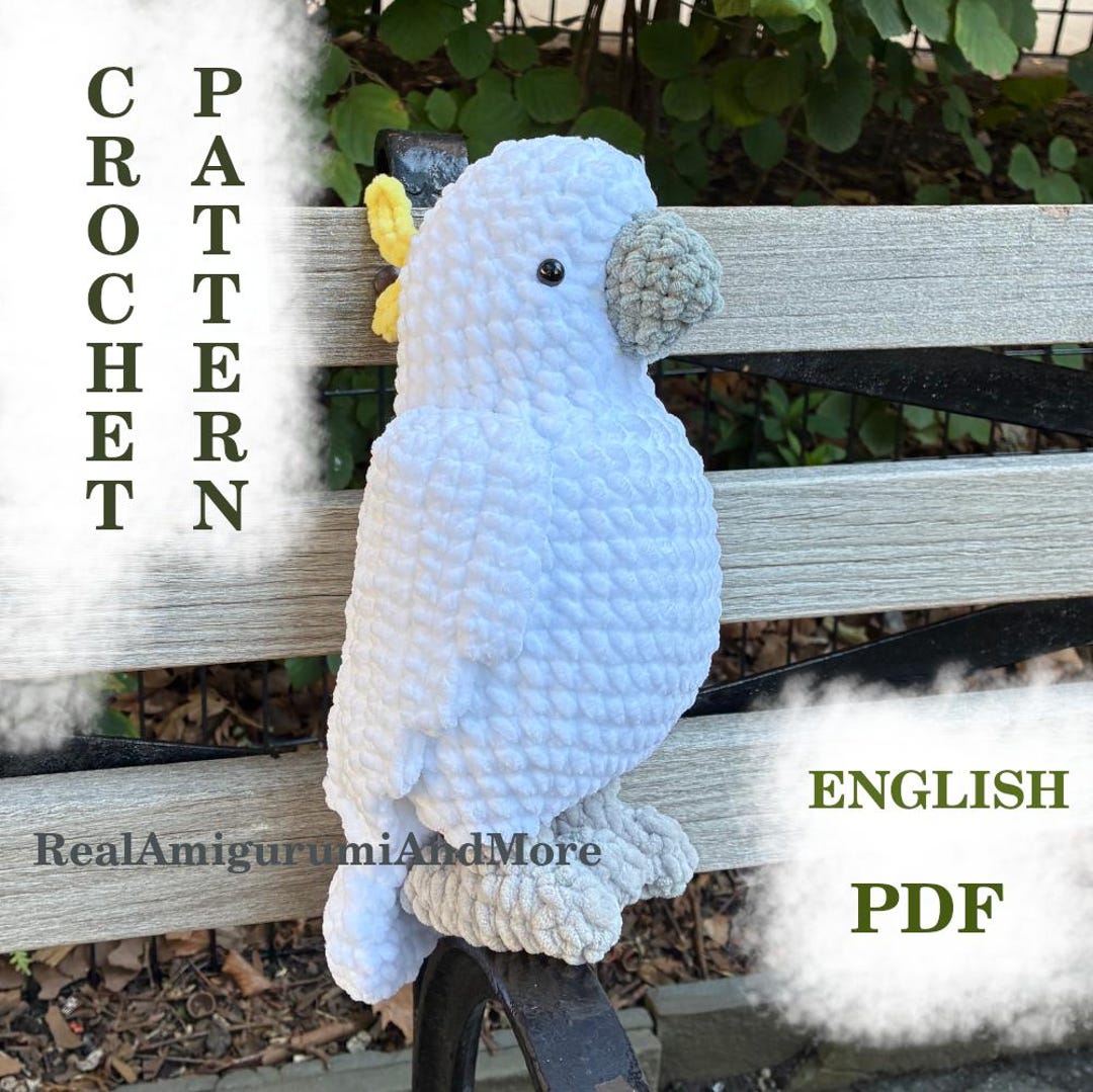 Crochet Pattern: Amigurumi Cockatoo Parrot Low Sew (PDF Pattern) - Etsy