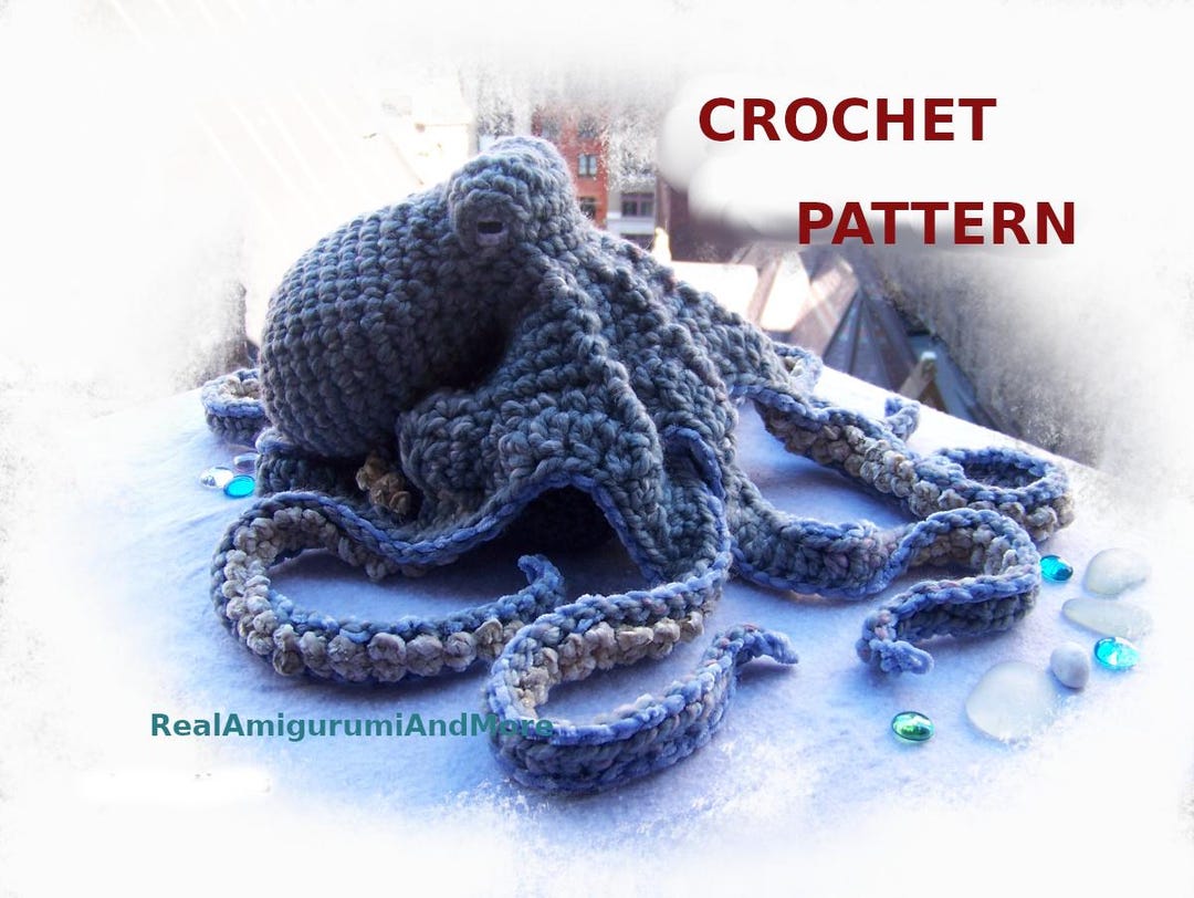 Crochet Pattern Realistic Octopus-amigurumi Pattern Octopus-stuffed ...