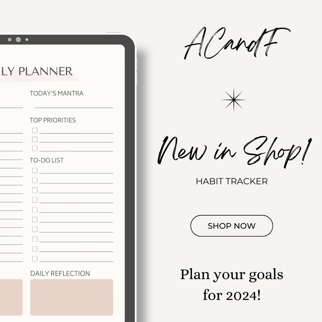 Habit Tracker! Plan Your Goals for 2024! - Etsy