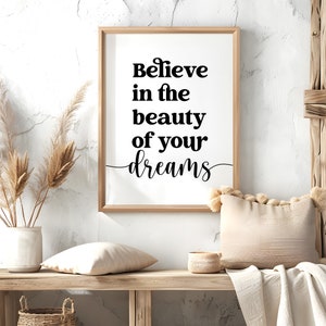 Digital Wall Art, Inspirational Quote, Minimalist Home Decor Print ...