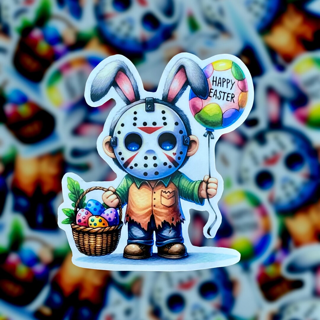 Jason Voorhees Easter Waterproof Sticker - Etsy