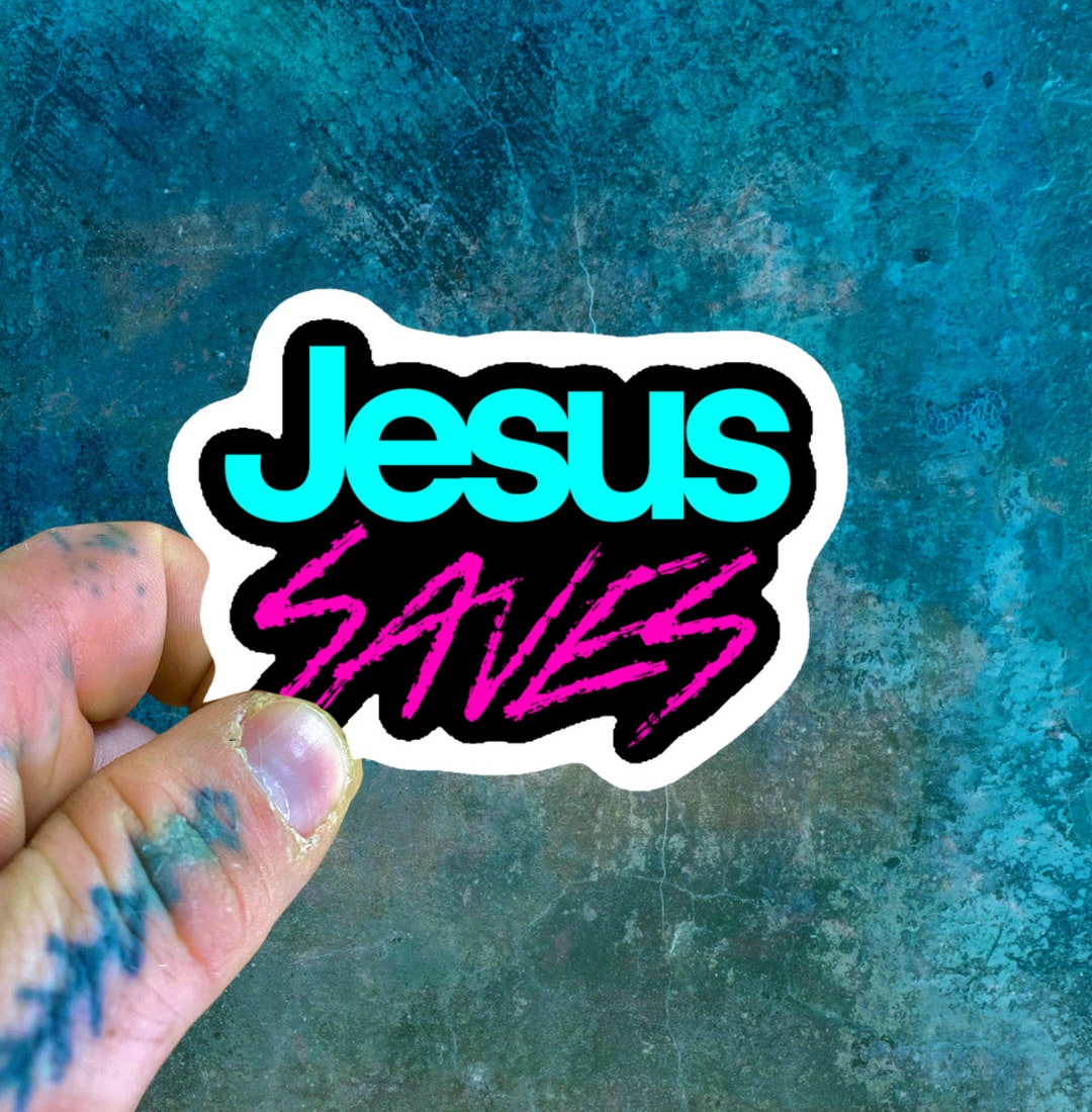 Jesus Saves Sticker: Inspirational and Faith-based Decal for Laptop ...