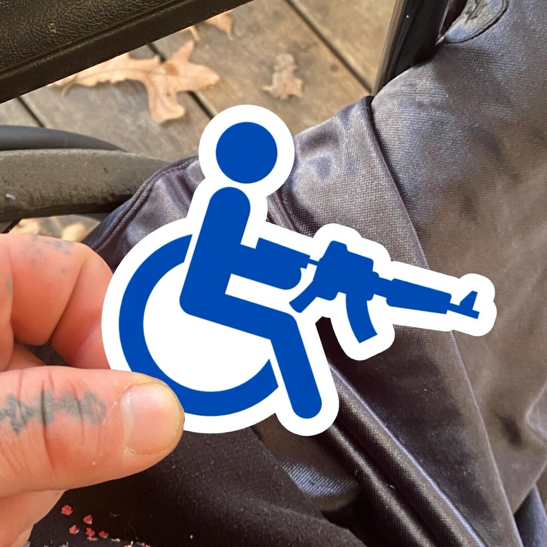 Handicap Wheelchair Sticker, Funny Handicap Sticker, FREE SHIPPING - Etsy