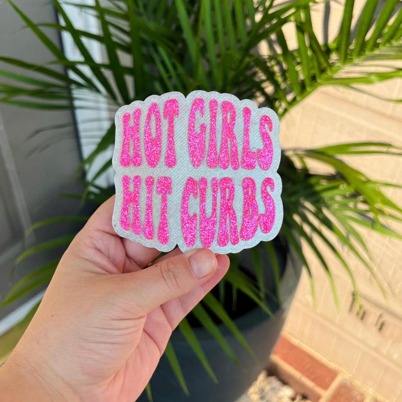 Hot Girls Hit Curb Sticker - Etsy