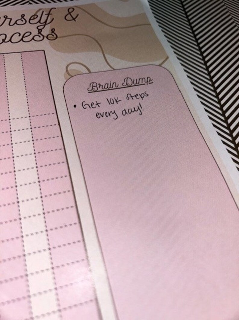 Fillable Monthly Goals Checklist - Pink - DIGITAL DOWNLOAD - Etsy