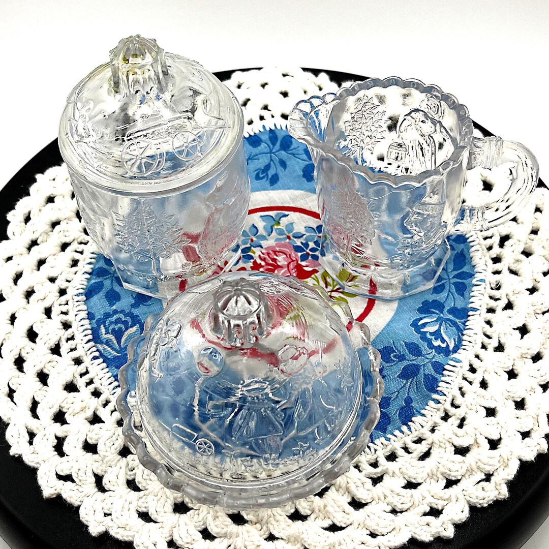 Fantastic 1880s Victorian EAPG Nursery Rhyme Child's Pressed Glass Toy ...