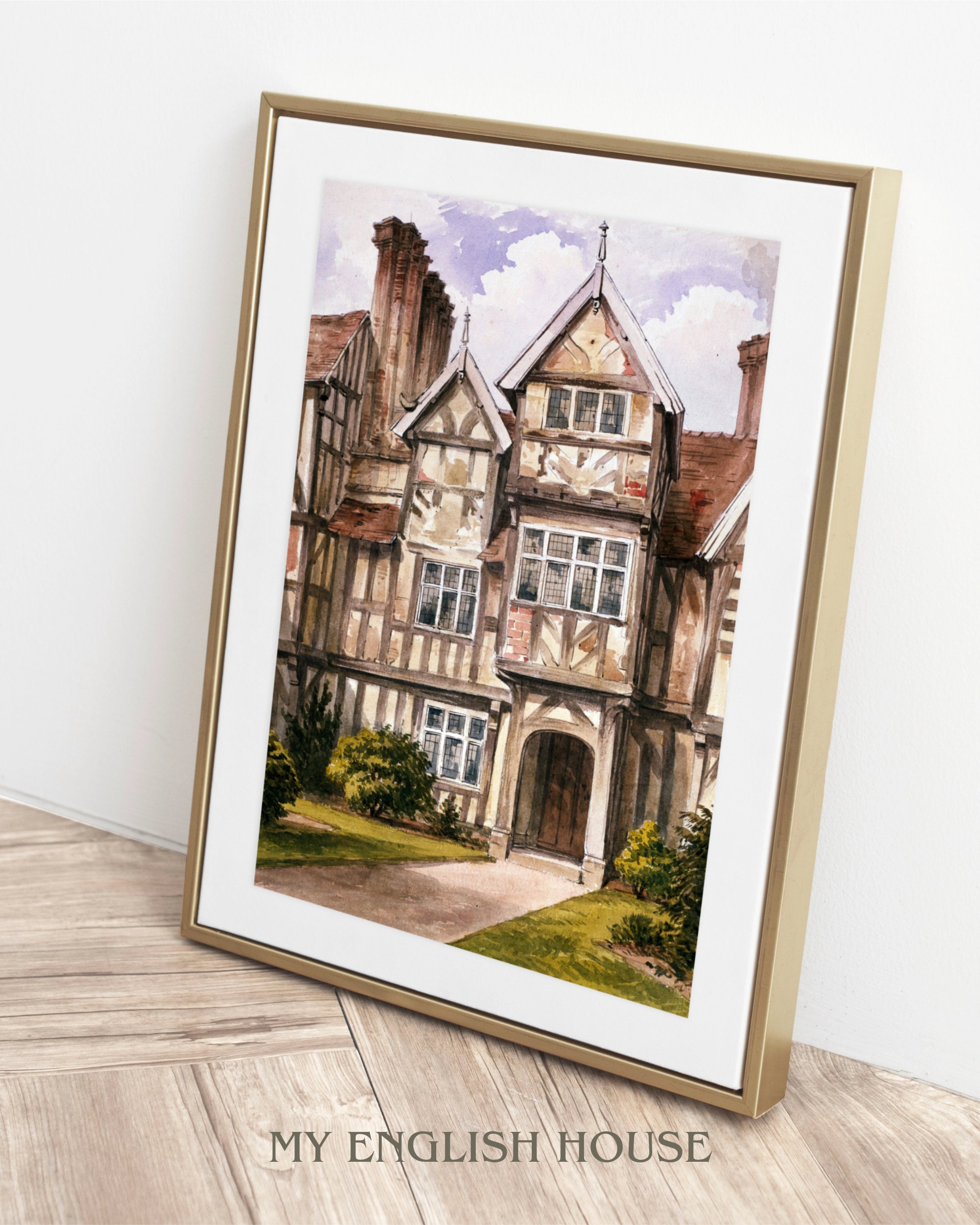 Vintage Abstract Country House Painting | Soft Tones | My English House ...