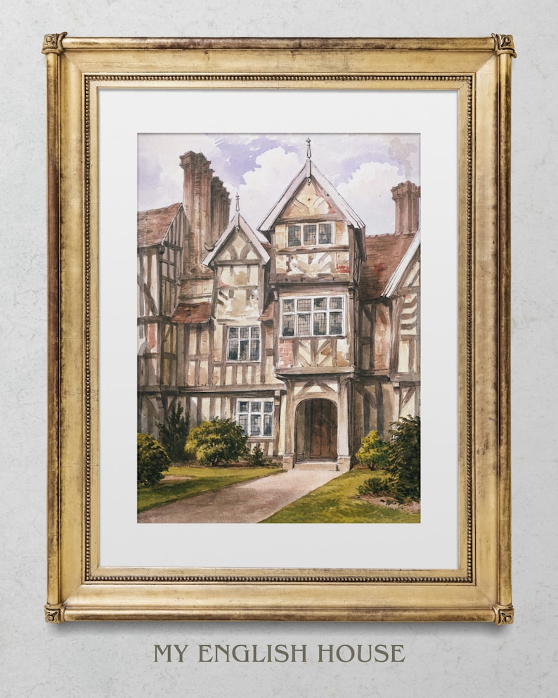 Vintage Abstract Country House Painting | Soft Tones | My English House ...