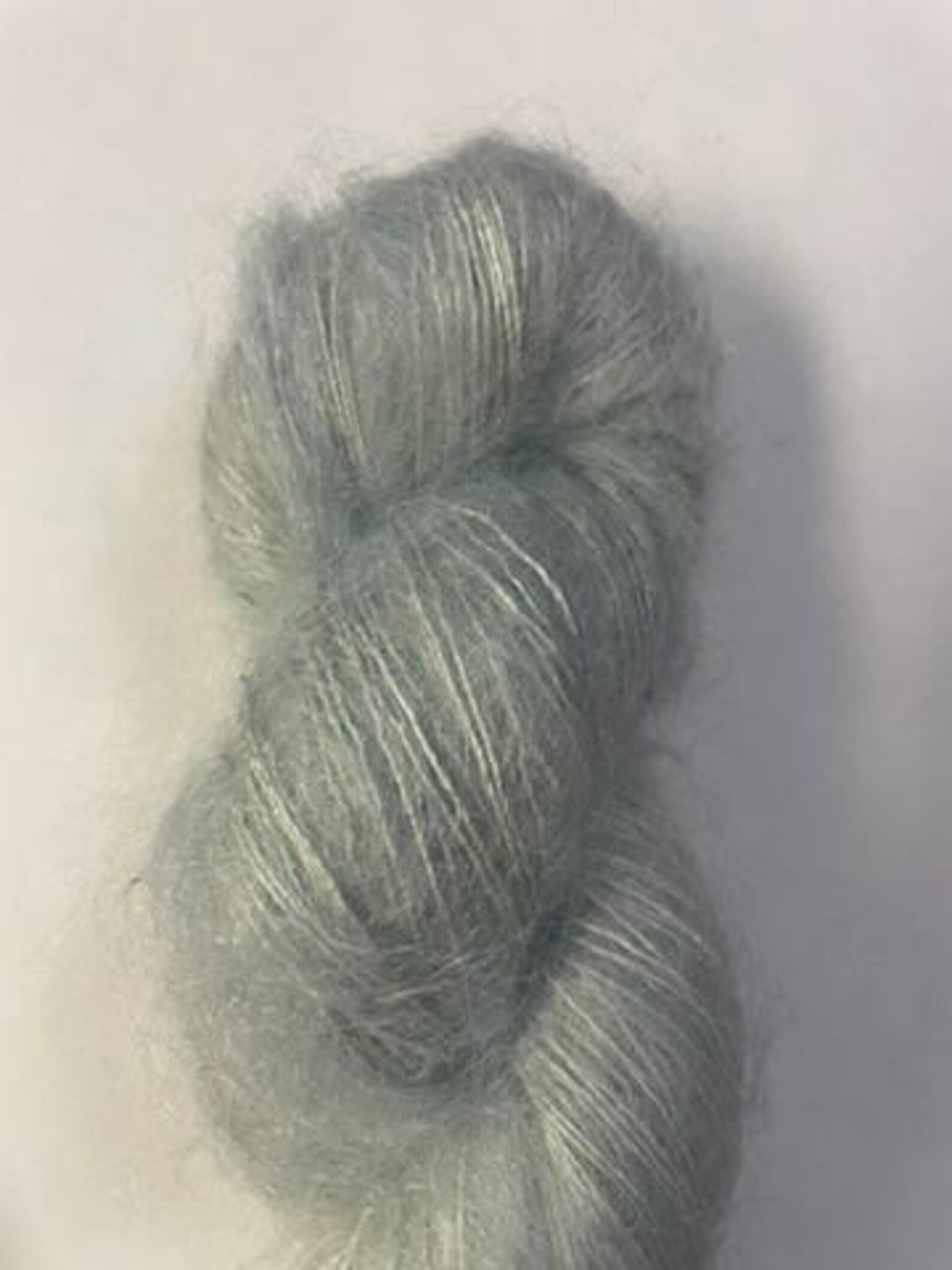 Naturally Dyed Light Seafoam Mohair & Silk Lace Yarn Blue Thistle Fiber ...