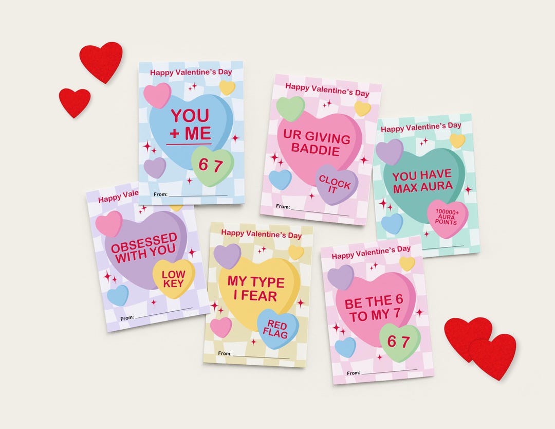 67 Kids Slang Valentines Day Cards, Printable Funny Valentine Card, Gen ...