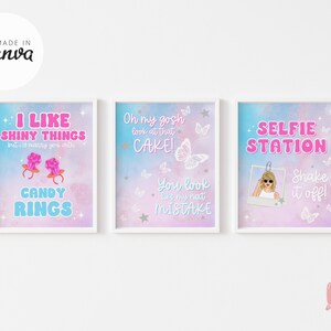 Printable Taylor Birthday Bundle Signs 8x10 Eras Birthday Party Theme ...