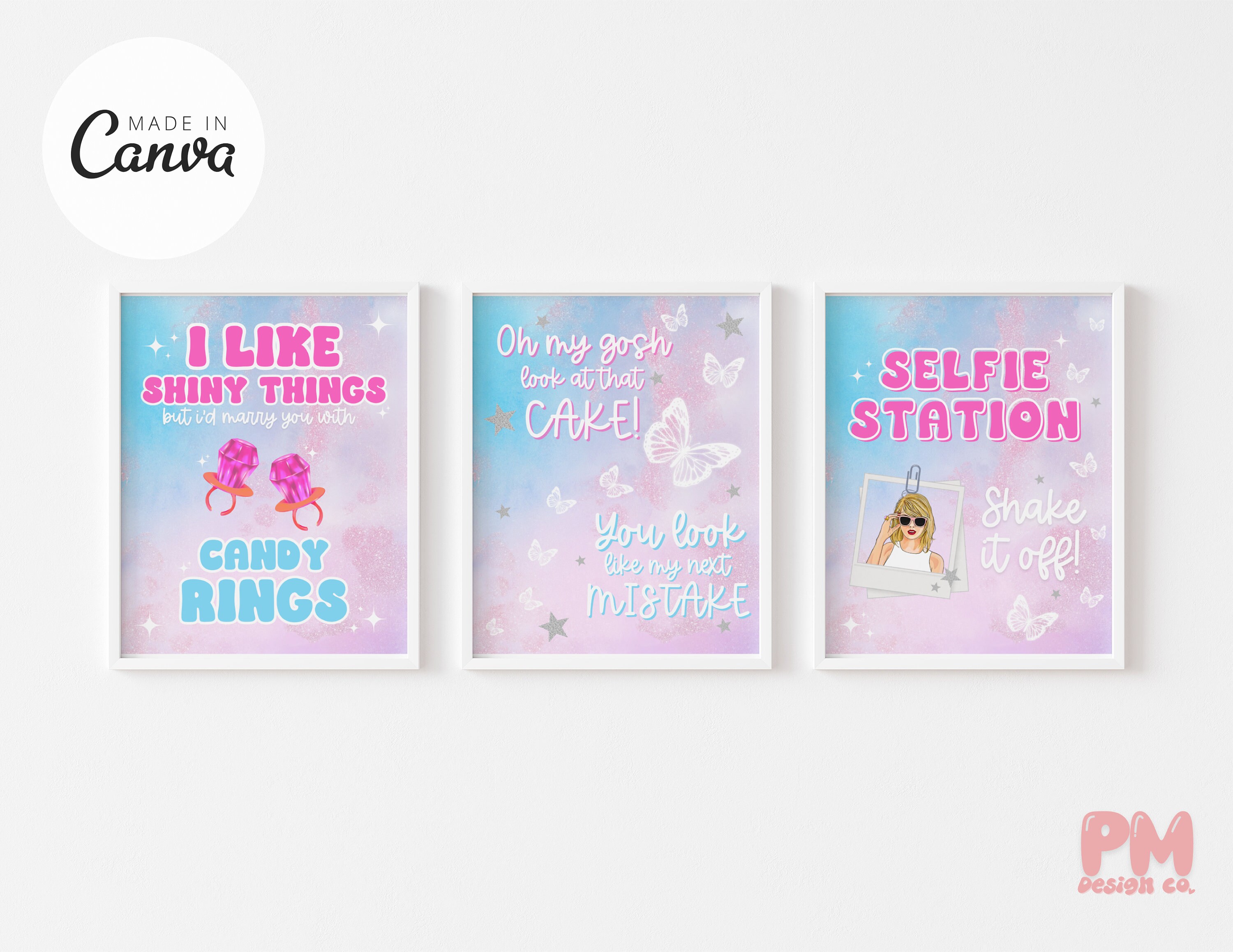 Printable Taylor Birthday Bundle Signs 8x10 Eras Birthday Party Theme ...