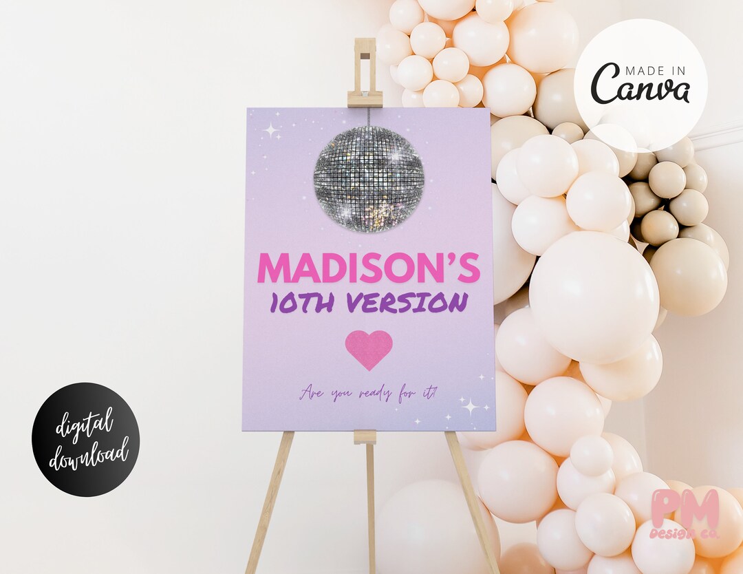 Printable Taylor Welcome Birthday Sign 18X24 Eras Birthday Party Theme ...