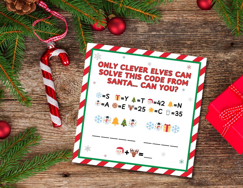 6-7 Elf Printable Prop, Fun Emoji Code Santa Says 6 7 Trending Meme ...
