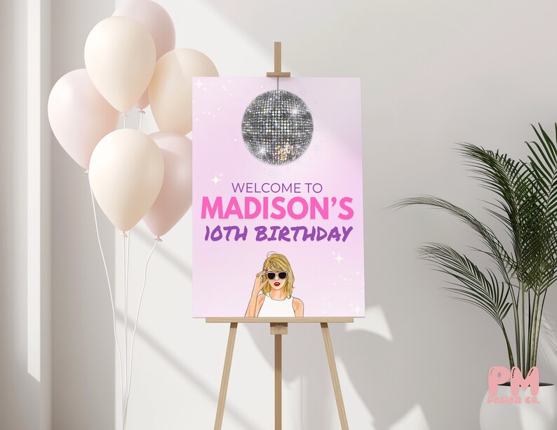 Printable T Swift Welcome Birthday Sign 18X24 Eras Birthday Party Theme ...