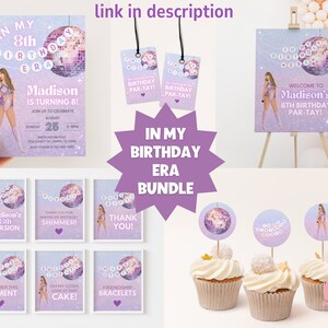 Printable Eras Thank You Tags 2x3.5in in My Birthday Era Trendy Taylor ...