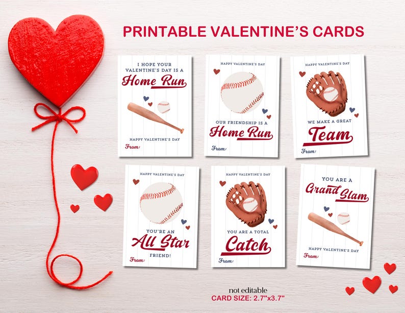 Baseball Valentine's Day Cards, All Star Sports Valentine Cards ...