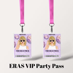 VIP Party Pass Badge Editable in My Birthday Era Party Pass Trendy ...