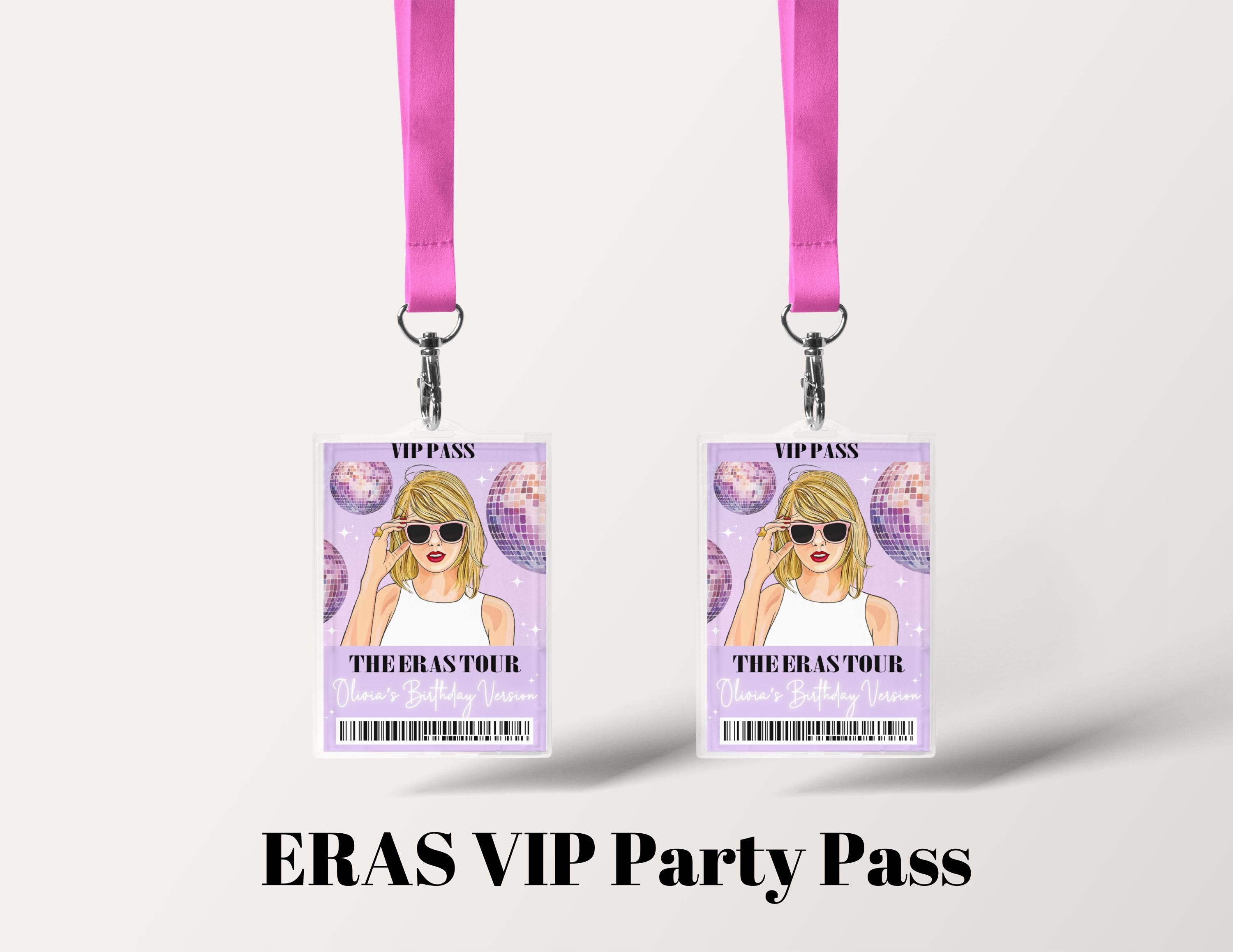 VIP Party Pass Badge Editable in My Birthday Era Party Pass Trendy ...