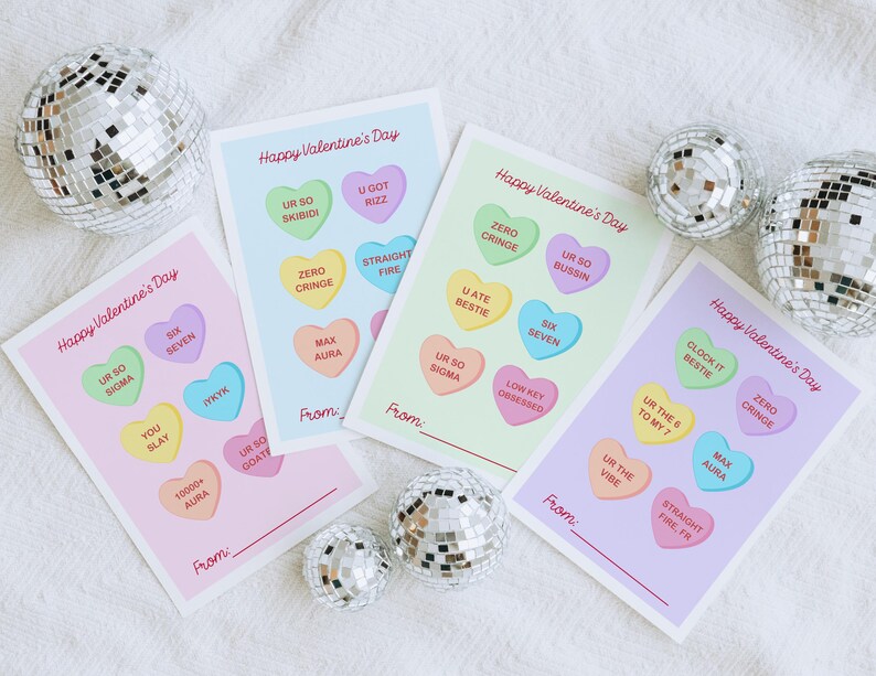 67 Kids Slang Valentines Day Cards, Printable Funny Valentine Card, Gen ...