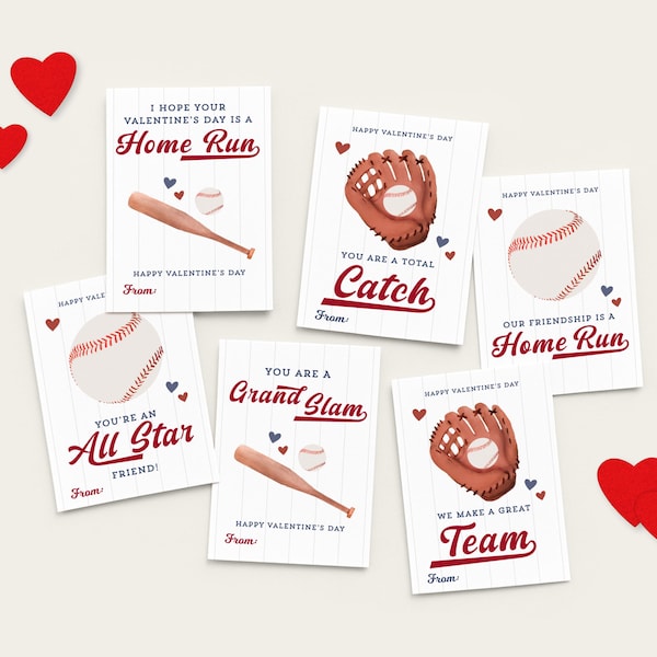 Baseball Valentines - Etsy