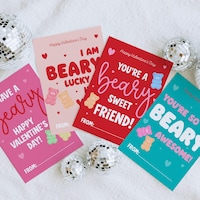 Gummy Bear Valentine Tag, Printable Candy Tag (PDF) - Etsy