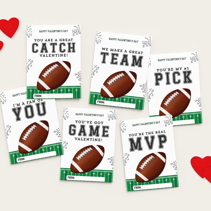 Football Valentine - Etsy