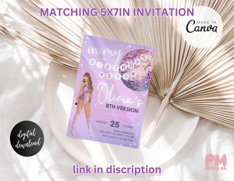 Printable Eras Thank You Tags 2x3.5in in My Birthday Era Trendy Taylor ...