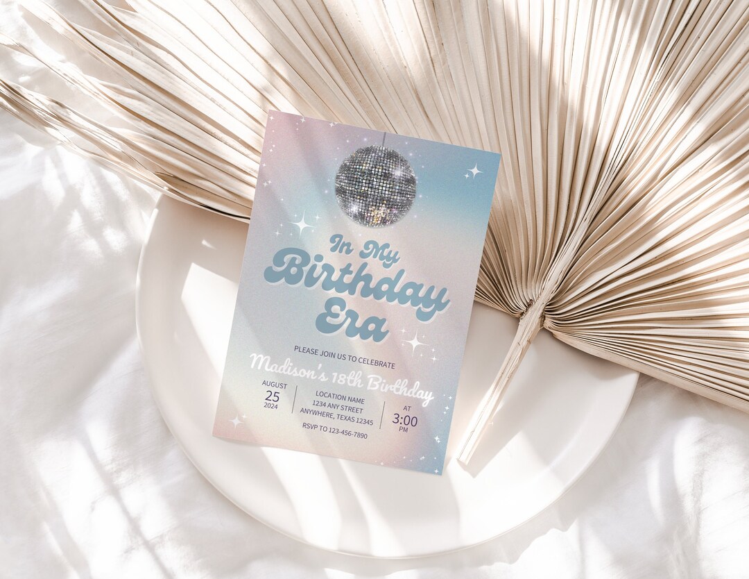 Editable in My Birthday Era Invitation Trendy Taylor Digital Invite I'm ...