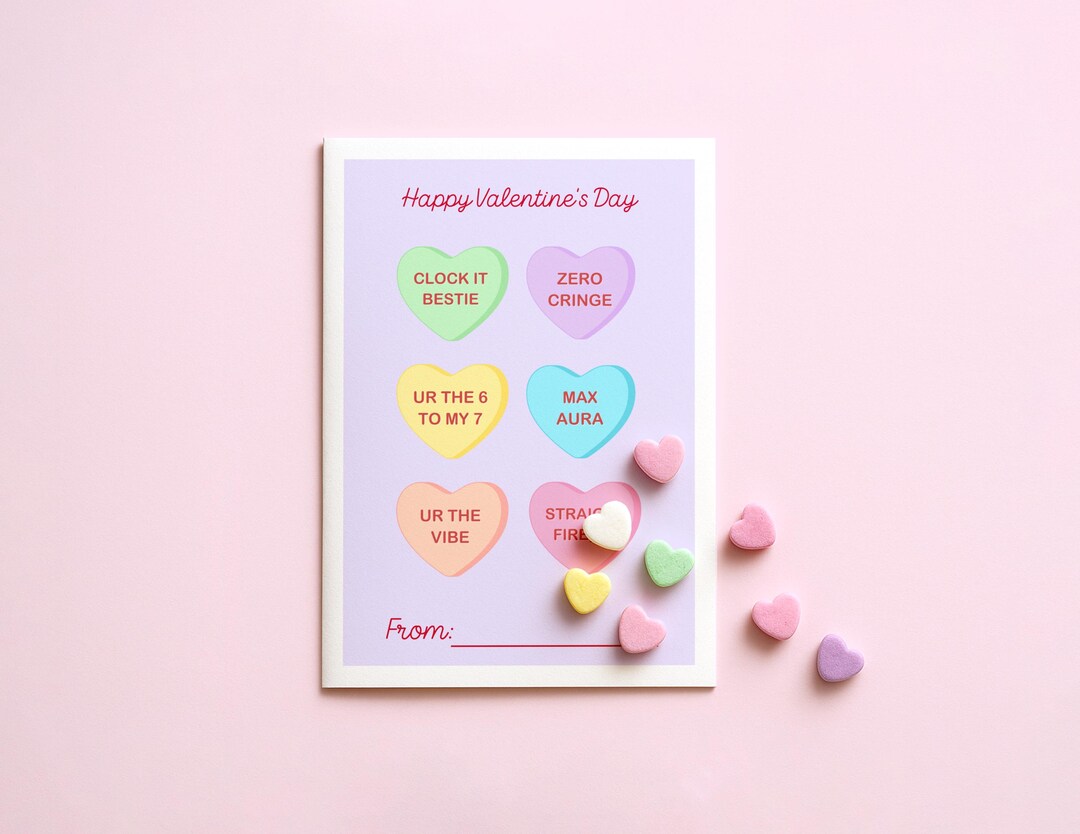 67 Kids Slang Valentines Day Cards, Printable Funny Valentine Card, Gen ...