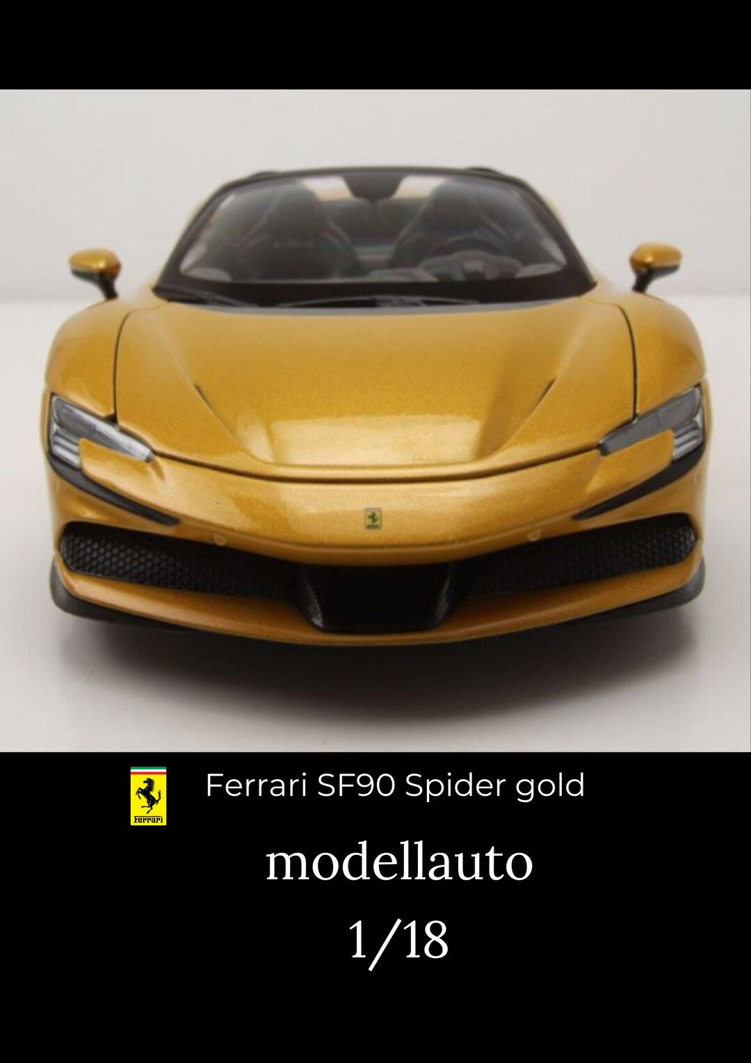 Ferrari SF90 Spider Gold Model Car 1:18 - Etsy