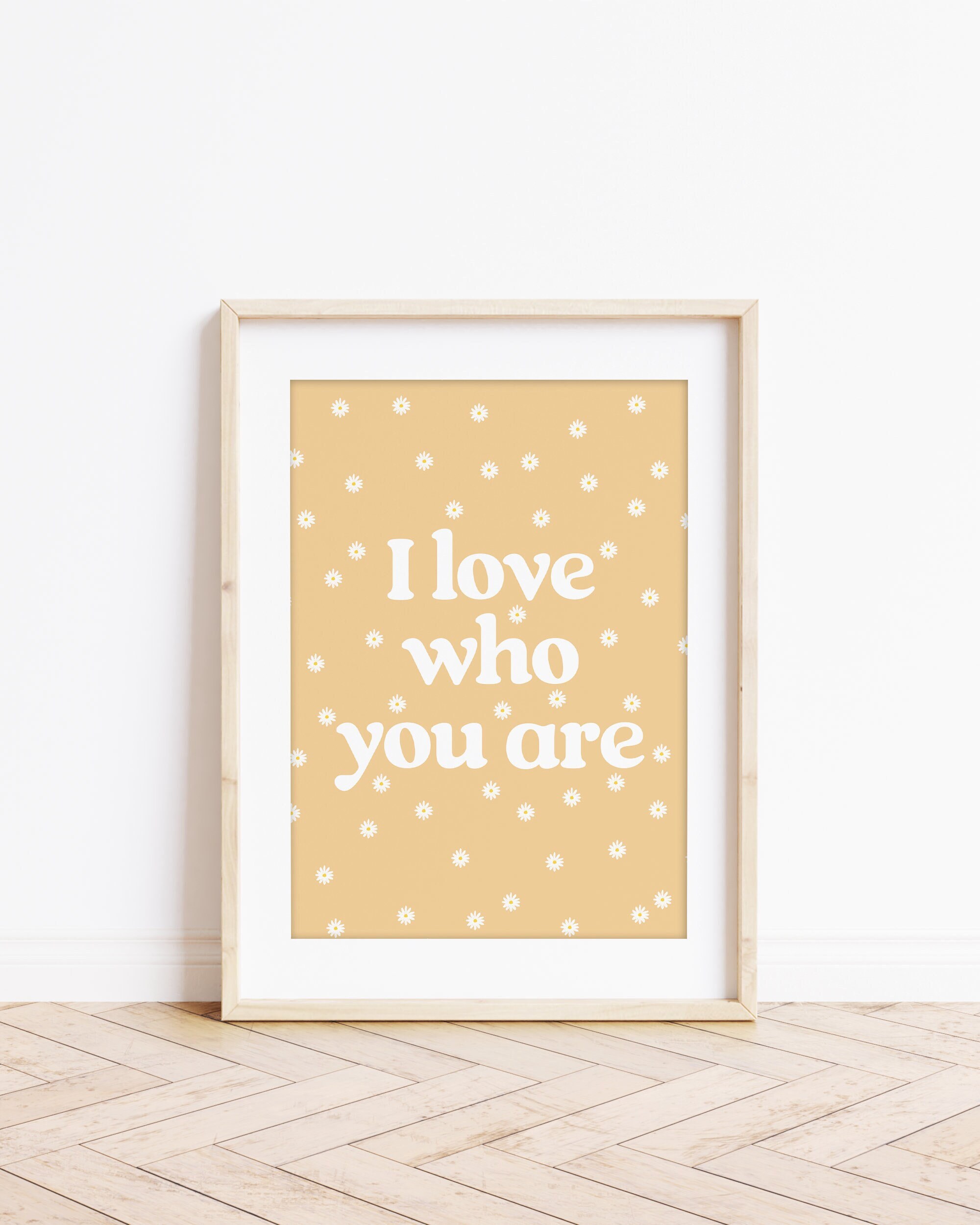 I Love Who You Are (yellow), Digital Kids Wall Art, Children's ...