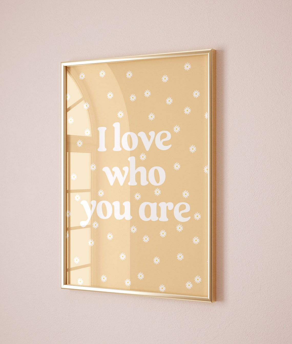 I Love Who You Are yellow, Digital Kids Wall Art, Children's Printable ...