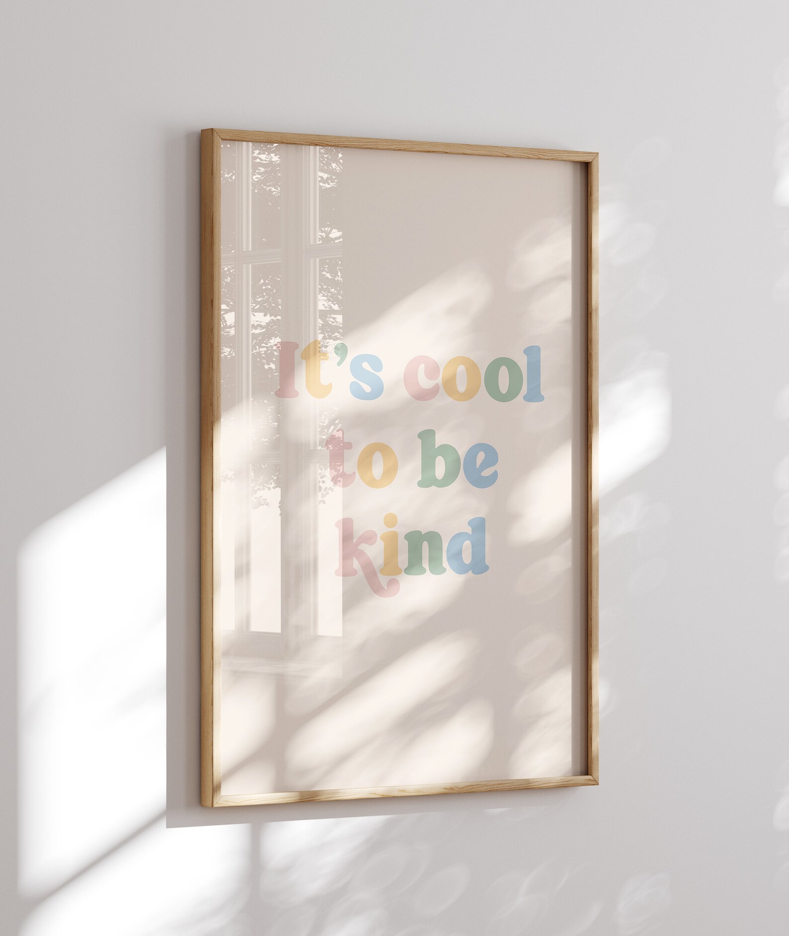 It's Cool to Be Kind, Digital Children's Wall Art, Kids Downloadable ...