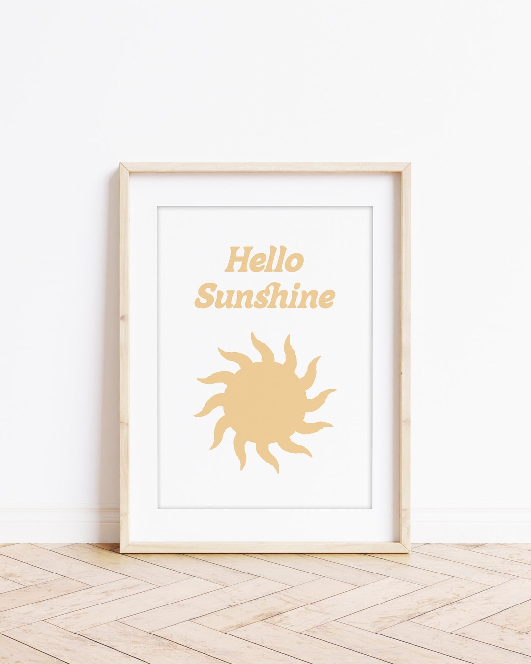 Hello Sunshine (yellow), Printable Kids Wall Art, Nursery & Playroom ...