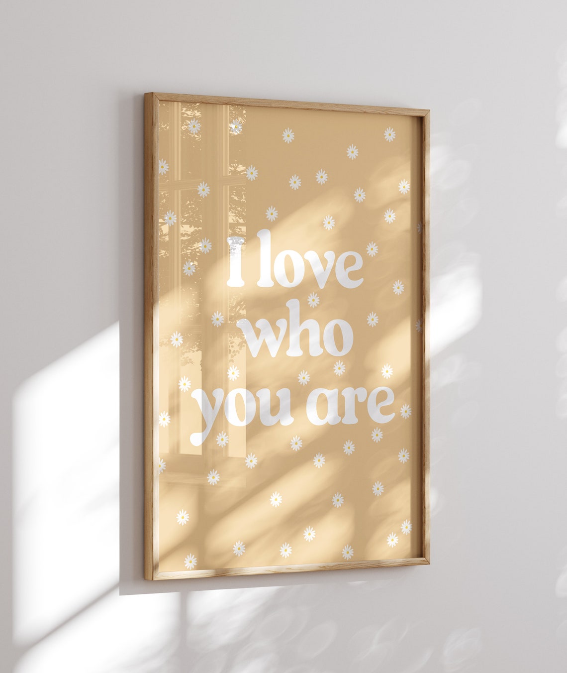 I Love Who You Are yellow, Digital Kids Wall Art, Children's Printable ...