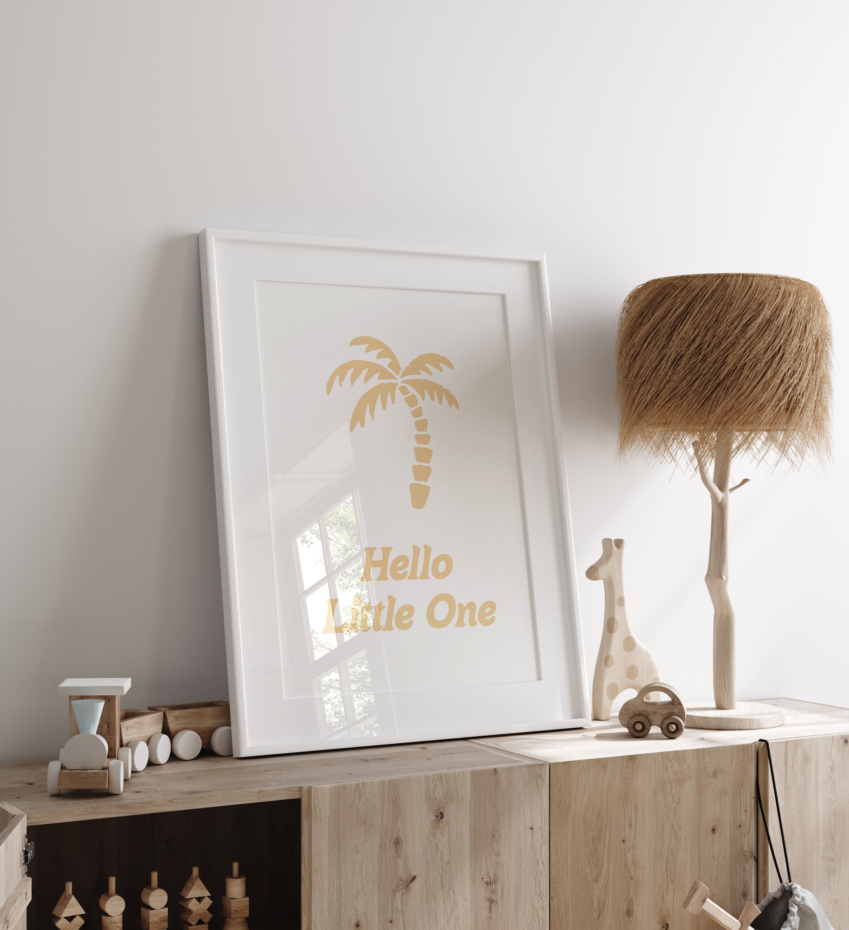 Hello Little One yellow, Kids Downloadable Wall Art, Downloadable Art ...