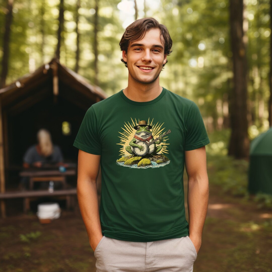 Folk Frog Banjo Graphic Tee: Bluegrass Music Shirt - Etsy